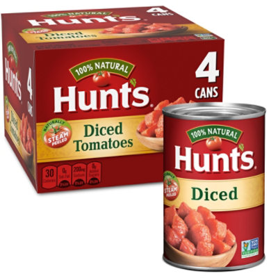 Hunts Natural Diced Tomatoes - 4-14.5 Oz - safeway