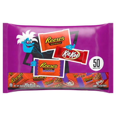 Hershey Snack Size Individually Wrapped Candy 50 Count - 26.40 Oz ...