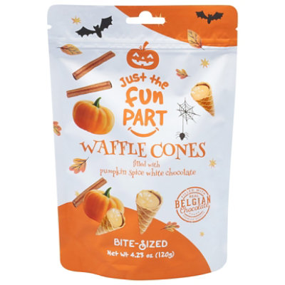 Just The Fun Part Cone Chocolate Filled Waffle Pumpkin Spice - 4.23 Oz ...