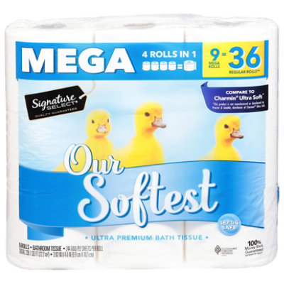 Signature Select Bath Tissue Our Softest Mega - 9 Roll - safeway