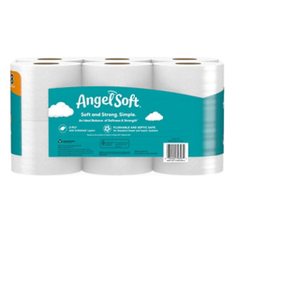 Angel Soft Bathroom Tissue - 12 Mega Roll - albertsons