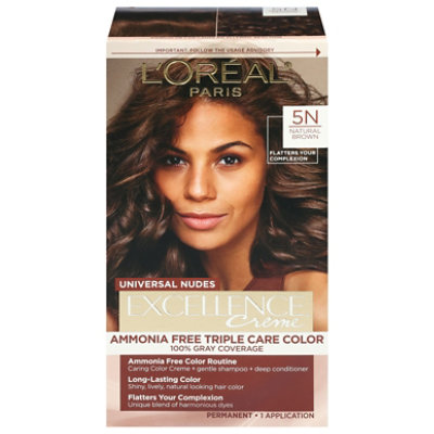 L oreal Excellence Universal Nudes Natural Brown 1 Kit application ...
