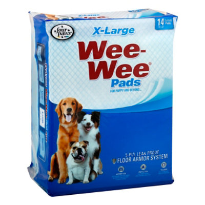 Four Paws Wee Wee Pads Extra Large 14 Count 28 X 34 Inch - Each - tomthumb