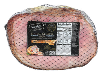 Signature SELECT Ham Spiral Sliced Smoked Natural Juice - 10 Lb ...
