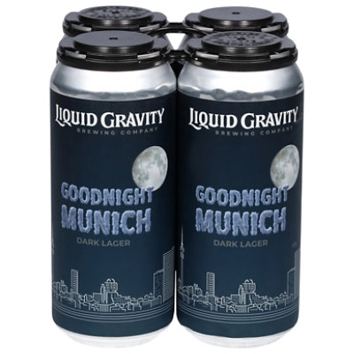 Liquid Gravity Goodnight Munich Dark Lager In Cans - 4-16 Fl. Oz. - vons