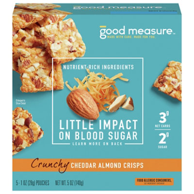 Good Measure Cheddar Almond Crisp - 5 Count - safeway