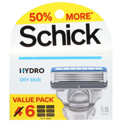 Schick Hydro 5 Dry Skin Refill - 6 Count - jewelosco