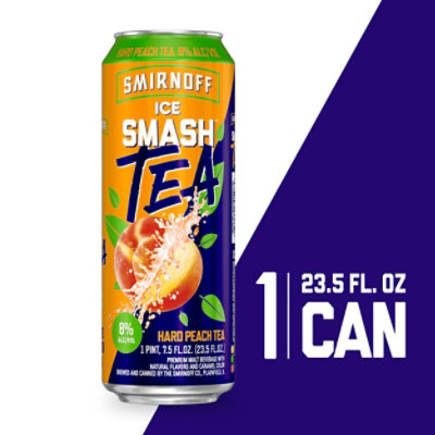 Smirnoff Ice Smash Peach Tea In Cans - 23.5 Fl. Oz. - vons