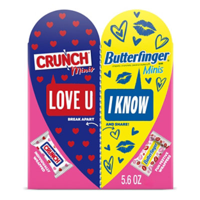 CRUNCH and Butterfinger Minis Shareable Chocolate Heart Box Valentine’s ...
