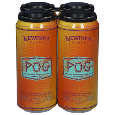 Newtopia Cyder Pog Pineapple Blood Orange Pink Guava 4 In Cans - 16 Fl ...