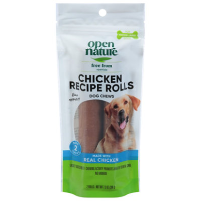 Open Nature Dog Chews Chicken Rolls - 2 Count - albertsons