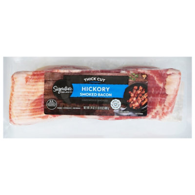 Signature Select Bacon Hickory Thick Sliced Prop - 24 Oz - safeway