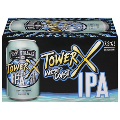 Karl Strauss Tower X West Coast Ipa 6 Pack In Cans - 12 Fl. Oz. - vons