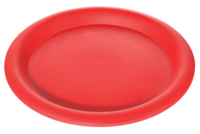 Signature Select 10 Inch Plastic Plate Red - Each - safeway