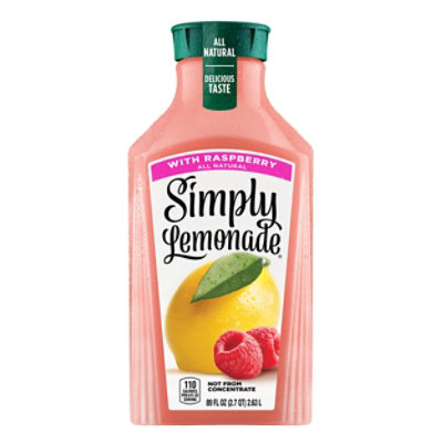 Simply Lemonade W Raspberry In Bottle - 89 Fl. Oz. - vons