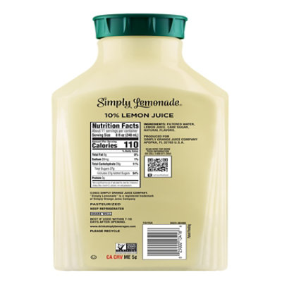 Simply Lemonade In Bottle - 89 Fl. Oz. - safeway
