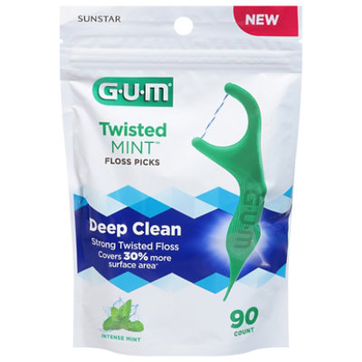 Gum Twisted Mint Flossers - 90 Count - safeway