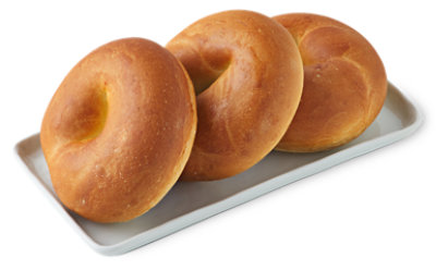 Posh Bakery Plain Bagels 3 Pack - Each - safeway