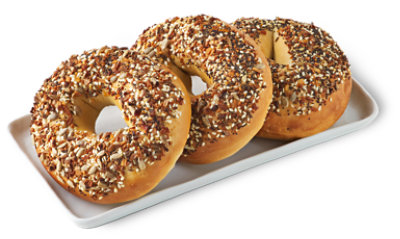 Posh Bakery Everything Bagels 3 Pack - Each - safeway
