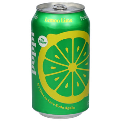 Poppi Prebiotic Lemon Lime - 12 Fl. Oz. - albertsons