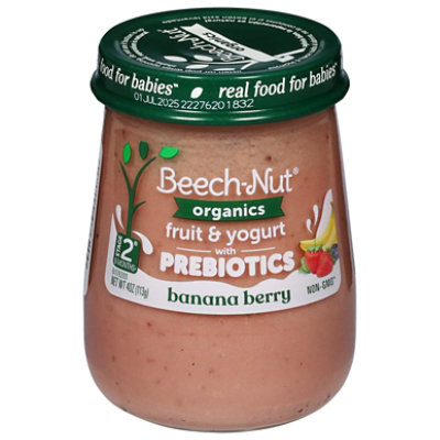 Beech-nut Organic Fruit And Yogurt With Prebiotics Banana Berry Jar - 4 ...