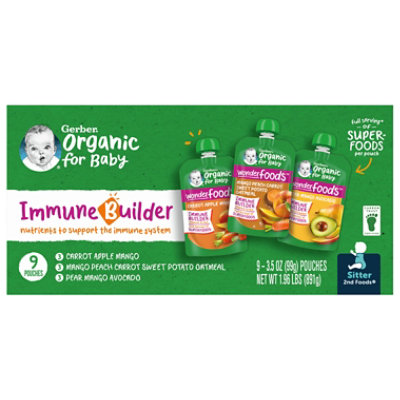 Gerber Pouches Immunity Variety Pack - 1.96 Lb - safeway