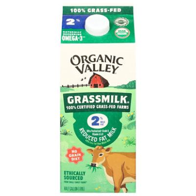 Organic Valley 100% Grass Fed Organic 2% Reduced Fat Milk - 64 Fl.Oz ...