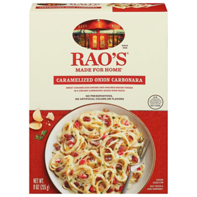 Raos Pasta Carmelized Onion Carbonara - 9 Oz - albertsons
