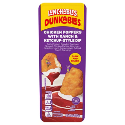 Oscar Mayer Lunchables Dunkables Chicken Poppers With Ranch And Ketchup ...