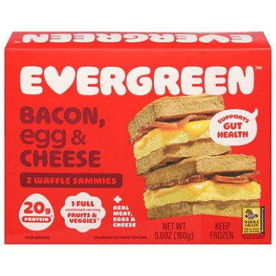 Evergreen Bacon Egg And Cheese Frozen Waffle BrEachkfast Sandwich - 5.6 ...