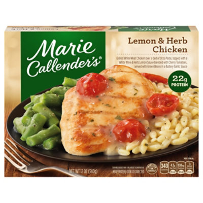 Marie Callender's Lemon & Herb Chicken, FrOzen Meal, 12 Oz - 12 Oz - vons