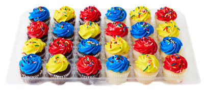 Frozen Assorted Cupcakes With Traditional Icing 24 Count - EA - albertsons