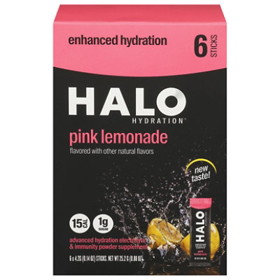 Halo Hydration Pink Lemonade - 6 CT - jewelosco