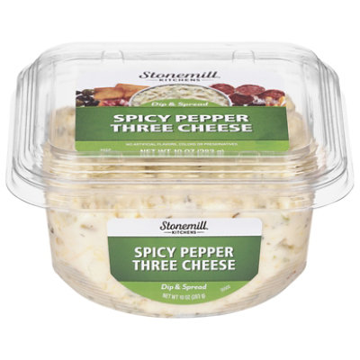 Stonemill Kitchens Spicy Pepper Three Cheese Dip - 10 OZ - albertsons