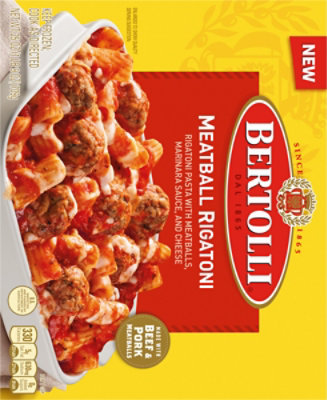 Bertolli Meatball Rigatoni Frozen Dinners Entrees, 25 Oz - 25 OZ ...