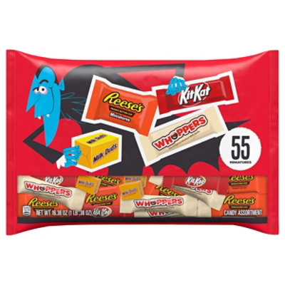 Hershey Miniatures Assorted Flavored Halloween Candy Bag Multipack - 55 ...