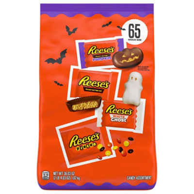 Reeses Assorted Flavored Snack Size Halloween Candy Bulk Bag Multipack - 65-36.03 Oz - safeway