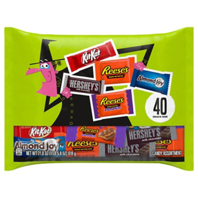 Hershey's Assorted Chocolate Flavored Snack Size Halloween Candy Bag ...
