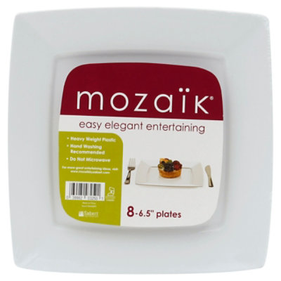 Mozaik Square Plates 6.5 Inch - 8 CT - albertsons