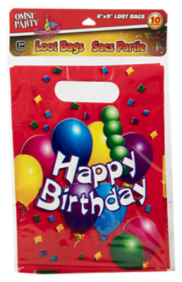 Omni Loot Bags Plastic - 10 Count - jewelosco