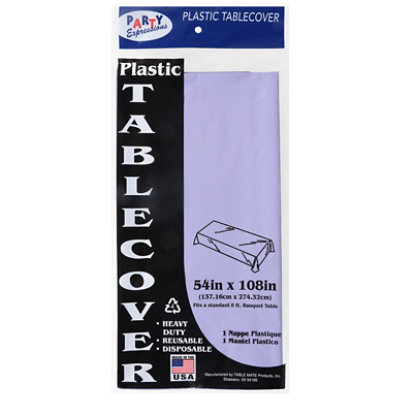 Table Mate Party Expressions Lavender Plastic Tablecover 54 x 108 In - Each - safeway