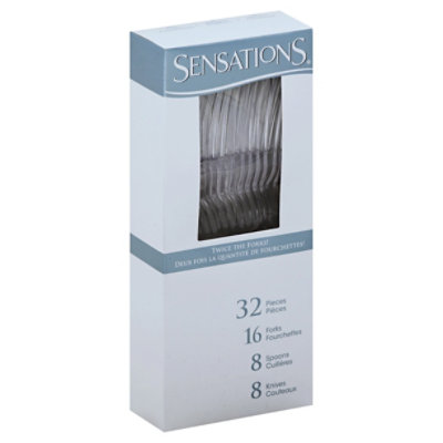 Sensations Cutlery Clear - 32 CT - safeway