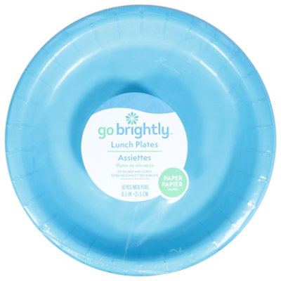 Amscan 8.5 Inch Lunch Plates Caribbean Blue - 16 Count - albertsons