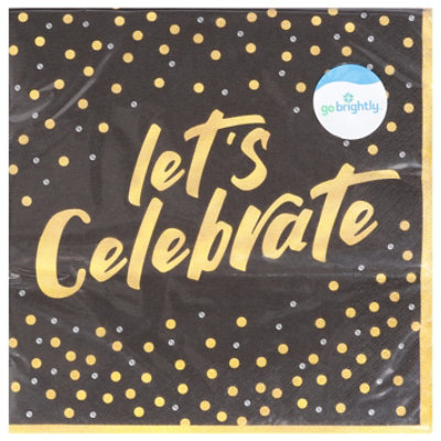 Amscan Lunch Napkins Printed 2 Ply Confetti Wishes - 16 Count - albertsons