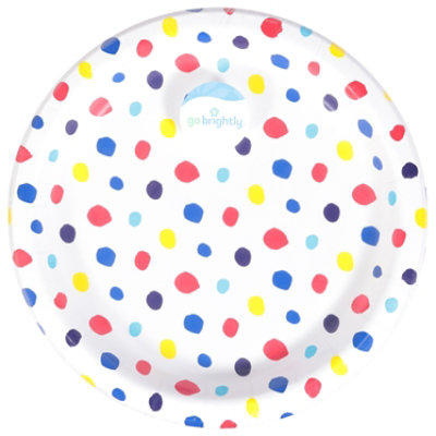 Amscan 6.75 Inch Printed Dessert Plates Dots - 8 Count - vons
