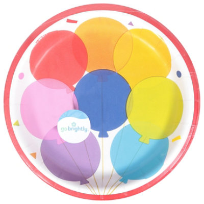Amscan 6.75 Inch Printed Dessert Plates Rainbow Celebration - 8 Count ...