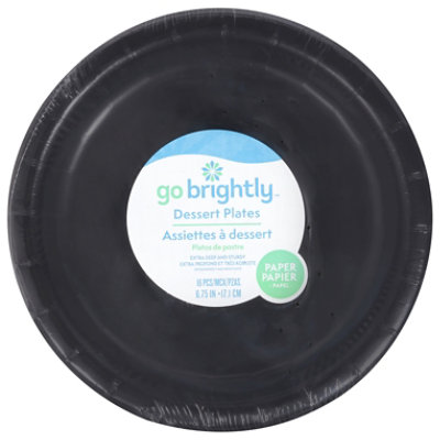 Amscan 6.75 Inch Dessert Plates Black - 16 Count - starmarket