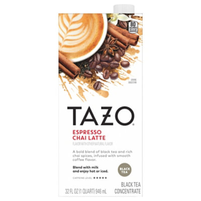 Tazo Tea Concentrate Espresso Chai Latte 32oz - 32 FZ - albertsons