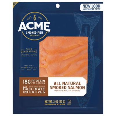 Acme Smoked Fish Salmon Smoked All Natural - 3 OZ - acmemarkets