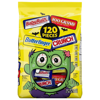 Assorted Chocolate W/baby Ruth Crunch 100 Grand Butterfinger Halloween ...